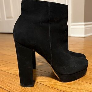 Aldo | Shoes | Aldo Platform Black Suede Bootie | Poshmark